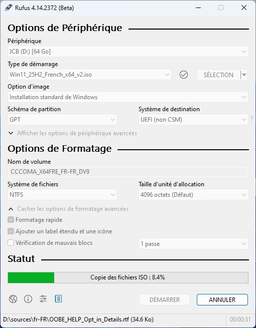 Créer une clé USB Windows 11 avec Rufus 4.14 BETA (Mac & PC) - MacPlanete